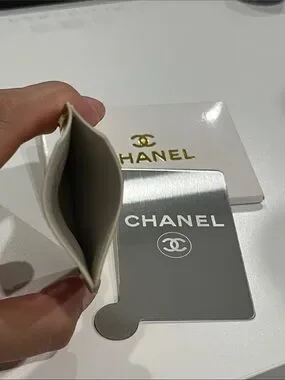 CHANEL | Accessories | Chanel Beauty Gwp Gold Metallic Card Holder ...